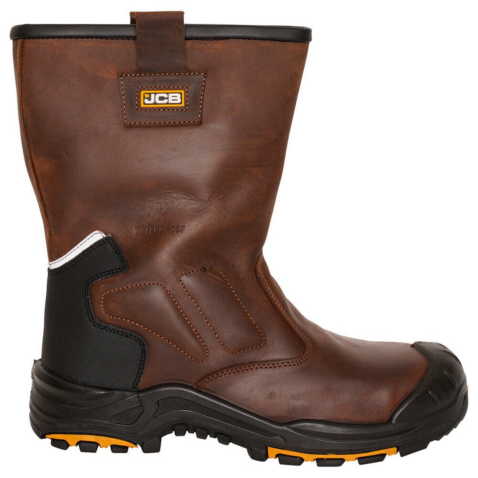 Mens JCB Denstone Non Metal Toe/Midsole Safety Work Rigger Boots Sizes ...