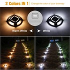 Solar Driveway Lights Dock Marine Lights 20 Pack,2 Colors in 1,Outdoor ...