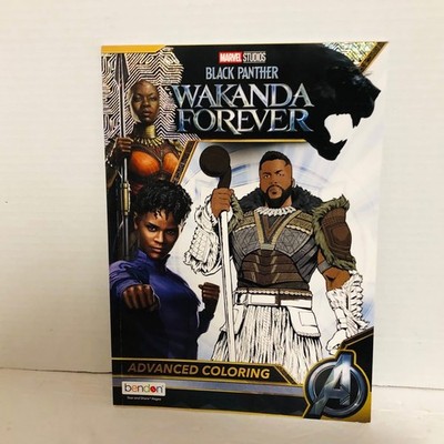 Black Panther Wakanda Forever Advanced Coloring Book 40-Pages New ...