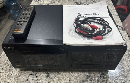 SONY CDP-CX55 50+1, Compact Disc Player W/RCA Cable & Manual-(W Remote ...