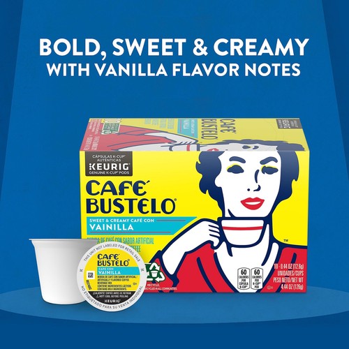Caf Bustelo Coffee con Vainilla Vanilla Flavored K Cup Pods 10 Count | eBay