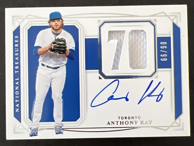 ANTHONY KAY 2020 Panini National Treasures RC Rookie Relic AUTO #d 06/ ...