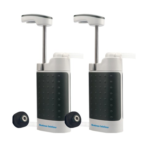 Portable Water Filter Hand Pump for Hiking Camping Travel Emergency use ...