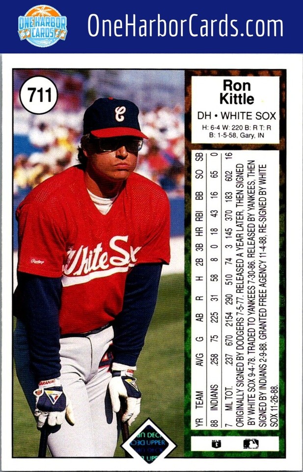 1989 Upper Deck Chicago White Sox Baseball Card #711 Ron Kittle | eBay