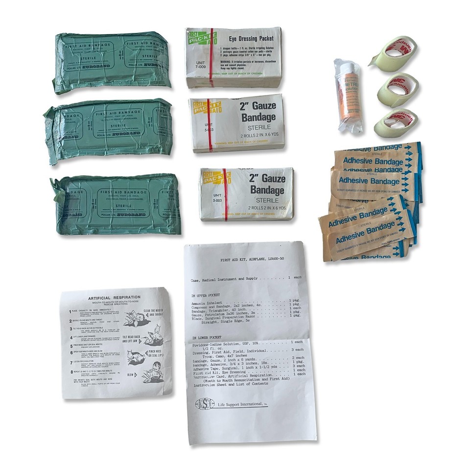 Vintage US Military Aircraft First Aid Kit LS-600-50 with Original ...