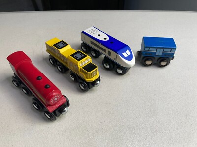 Maxim Enterprises Wooden Trains Lot Of 4 3 Engines and 1 Tender ...