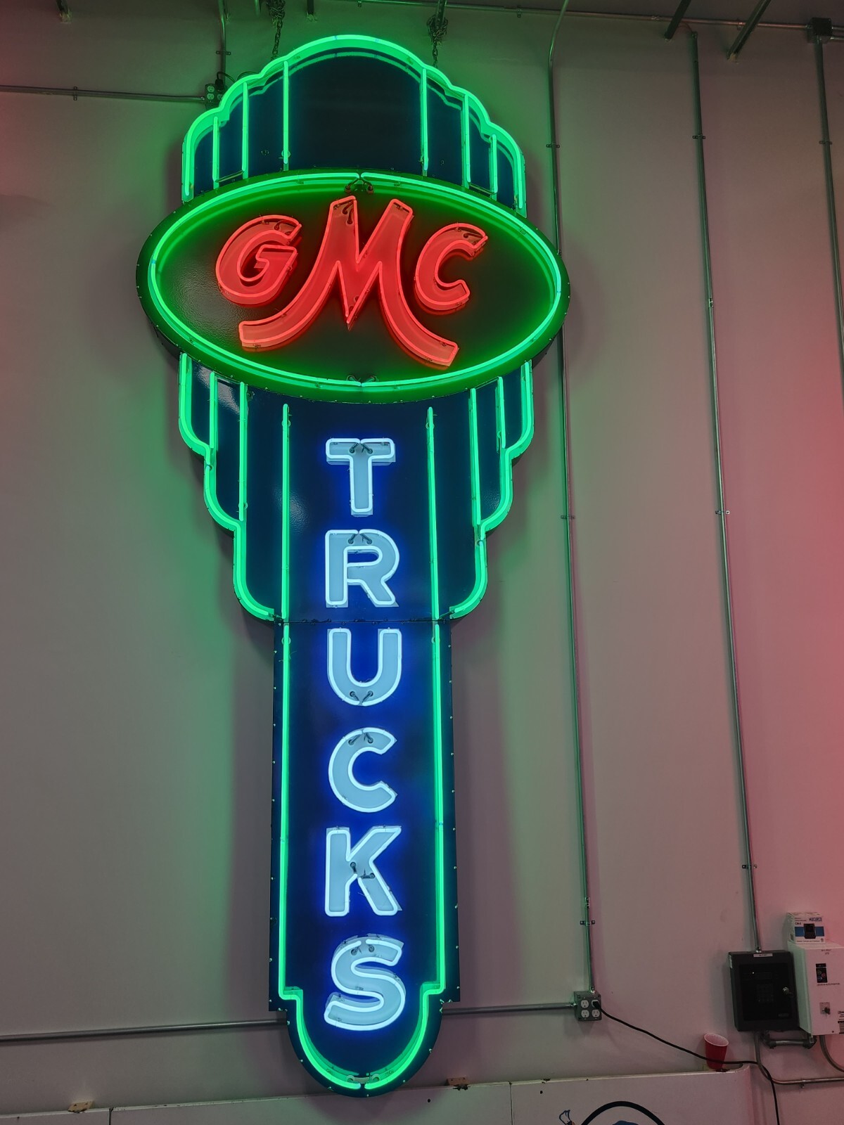 New GMC Trucks Porcelain Neon Sign 78 IN W x 15 FT 4 IN H | eBay