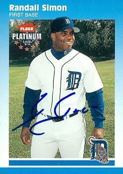 Randall Simon autographed Baseball Card (Detroit Tigers) 2002 Fleer ...