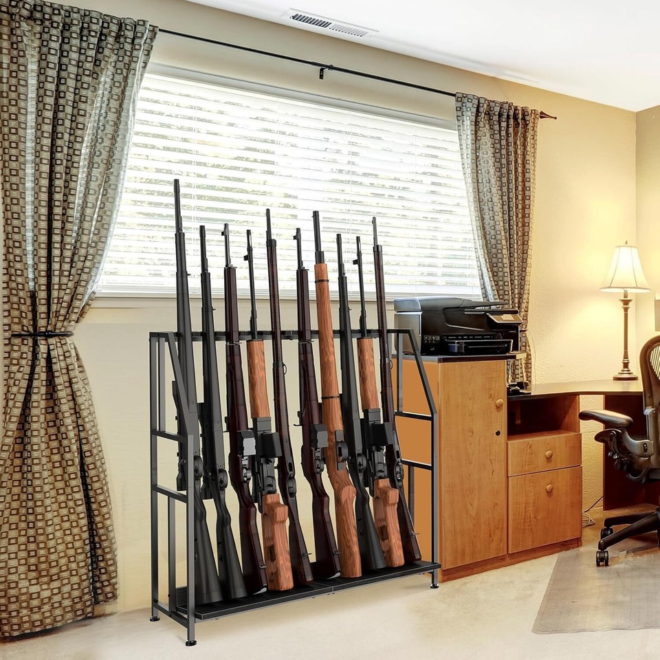 Gun Racks Wooden Indoor Rifle Racks Floor Standing Shotgun Rack Indoor ...