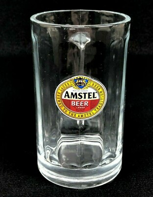 Vintage Amstel Glass Beer Lager Mug 0.25 L 5 " Tall ~ Holland Amsterdam ...
