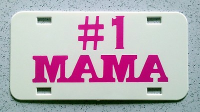 #1 Mama Mother Mom Retro Auto License Plate - Lexan Heavy Gauge Plastic ...