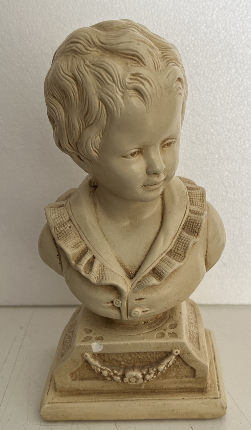 Vintage Alexander Backer Co Bust of a Victorian Young Boy In Antique ...