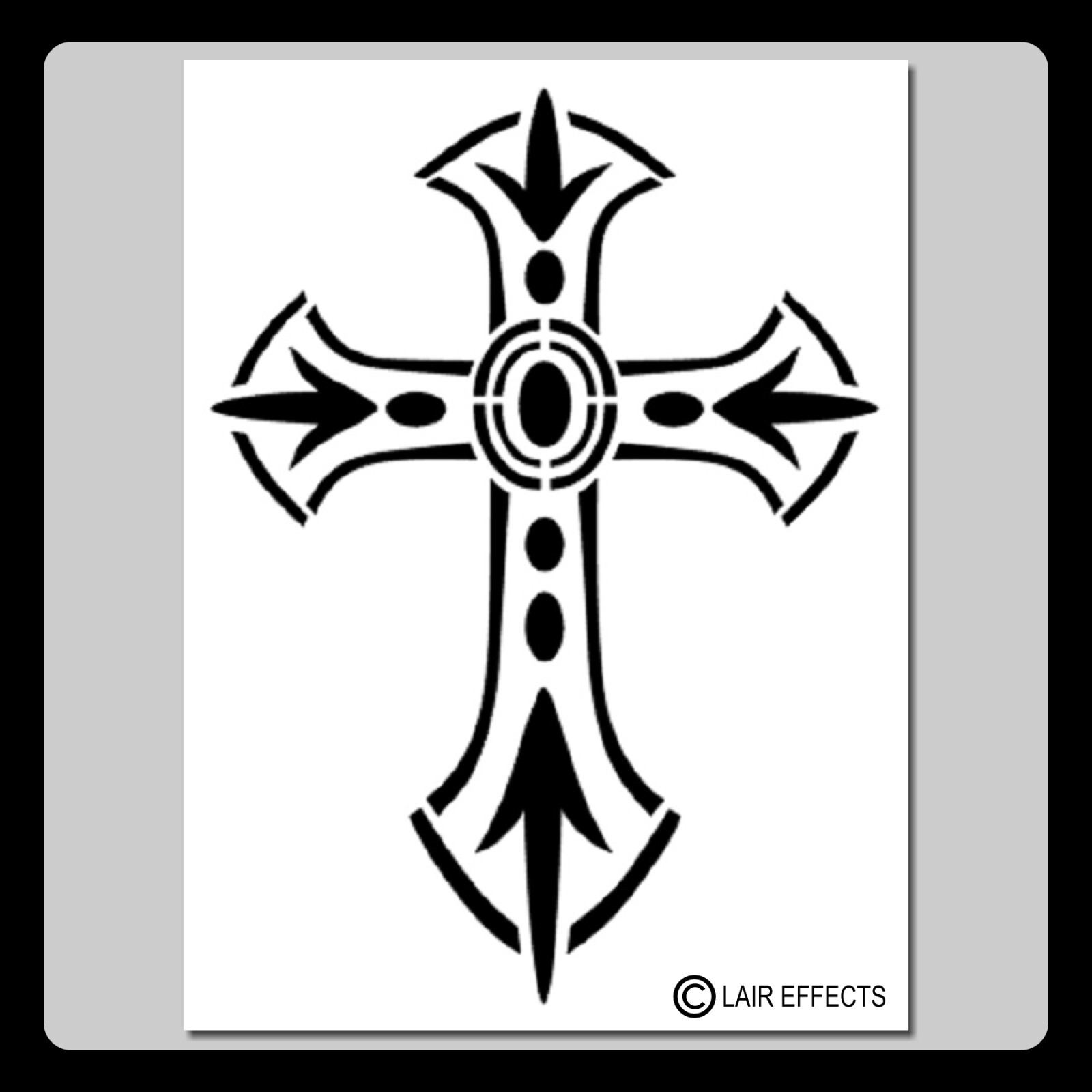 Decorative Gothic Jeweled Cross/Crucifix STENCIL Template Halloween ...
