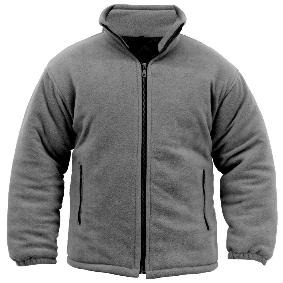 MENS EXTRA THICK FLEECE HEAVY DUTY WORK JACKET PADDED WARM WINTER COAT ...