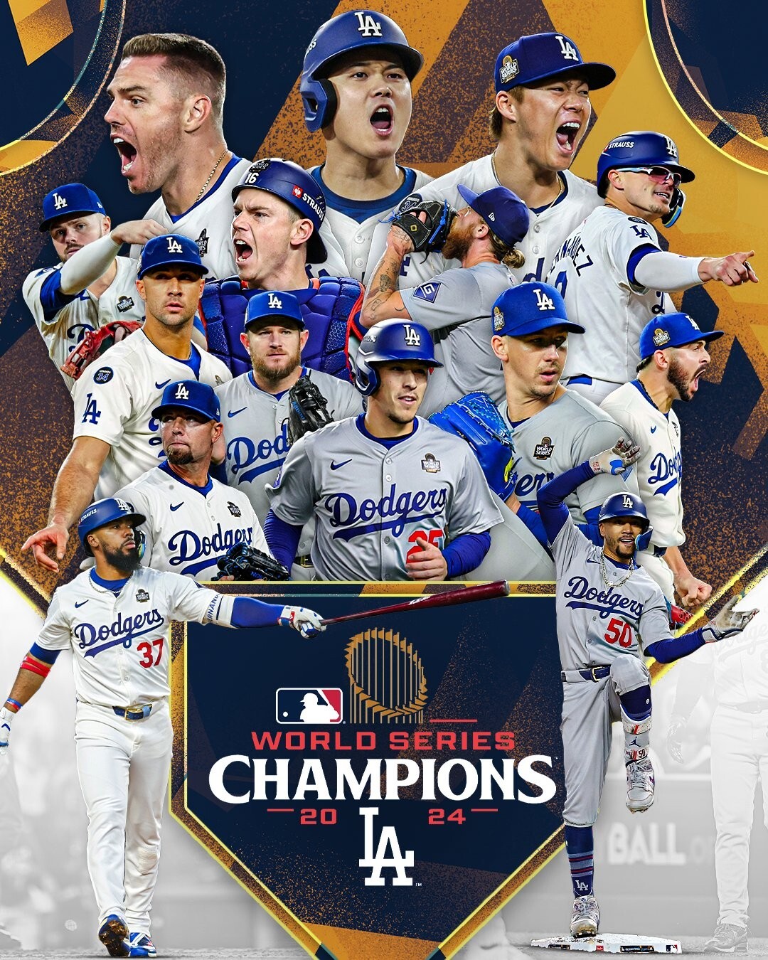 Los Angeles Dodgers 2024 World Series Champions Poster reprint | eBay