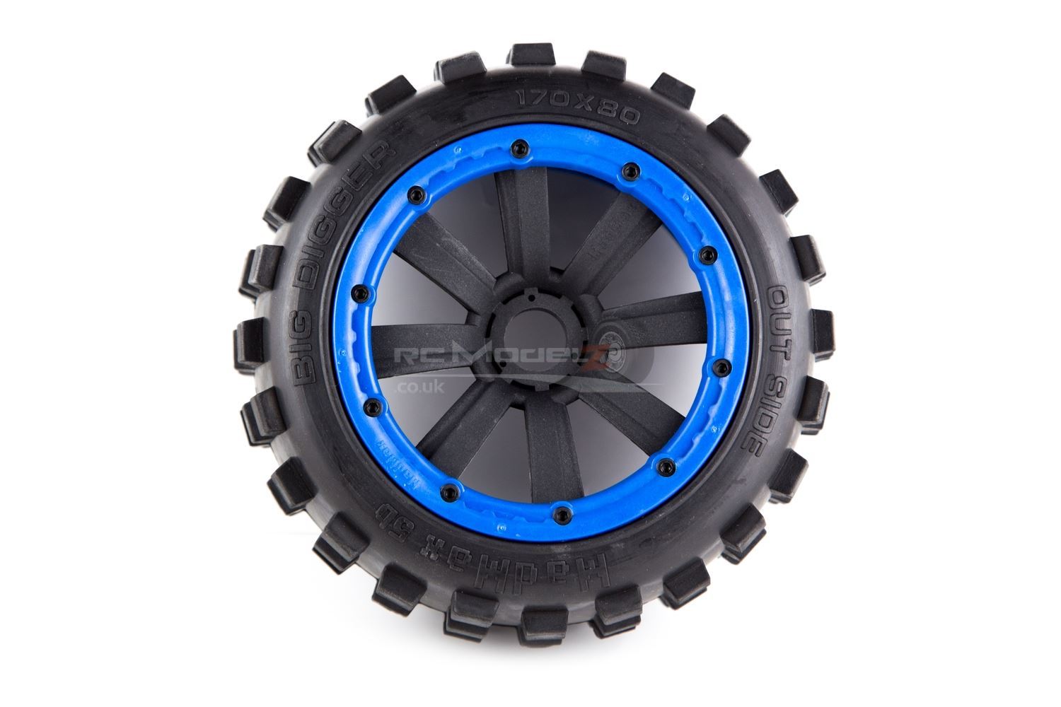 MadMax Big Digger Tyres On 8 Spoke Rims / Wheels For KM & HPI Baja 1 ...
