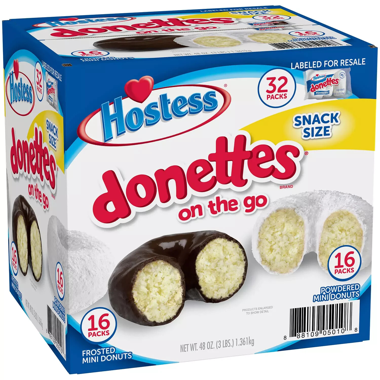 Hostess Mini Powdered & Frosted Chocolate Donettes (32 pk.) Great Price ...
