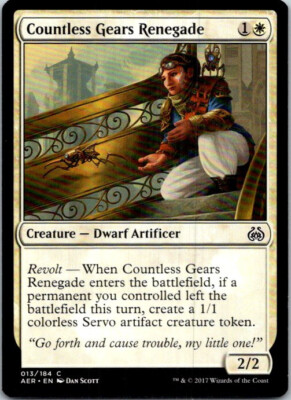 Countless Gears Renegade Aether Revolt Magic The Gathering Light Play ...