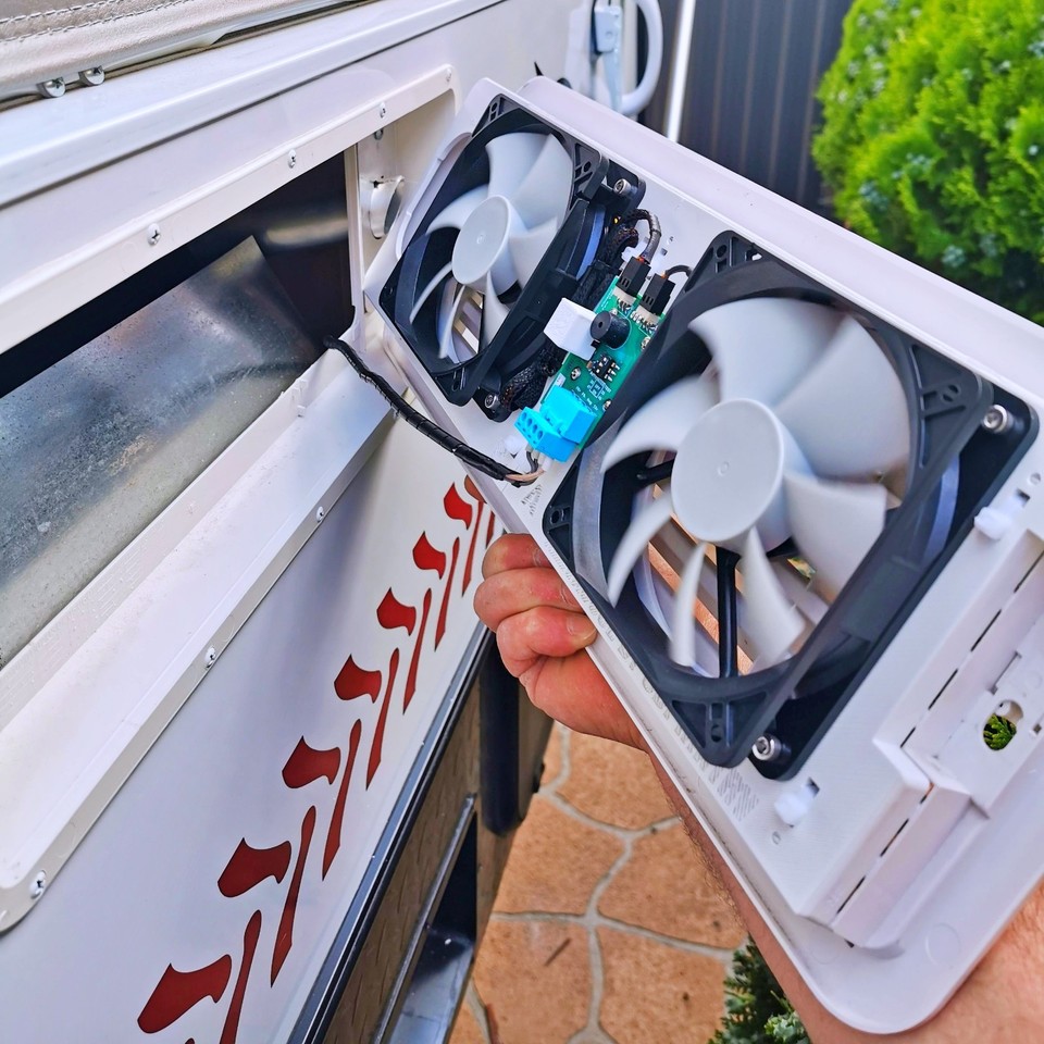 Klevacool Caravan Fridge Fan Kit to suit Vents on Caravans & Campers ...