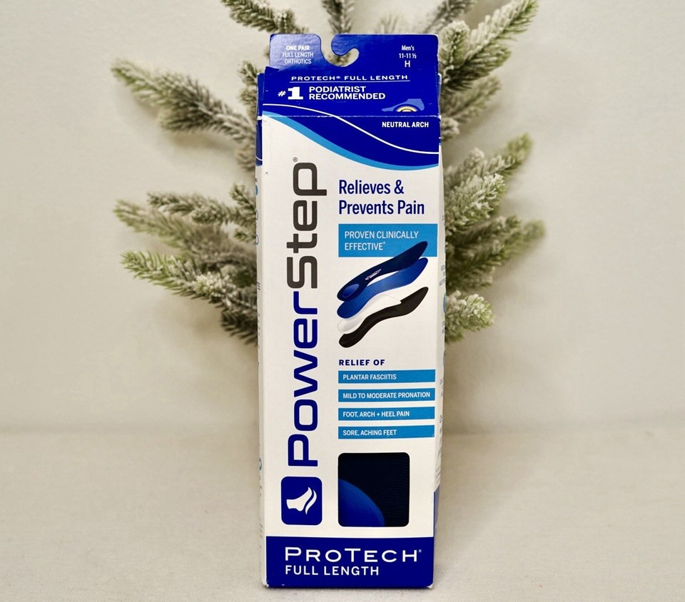 PowerStep Pinnacle Full Length Insoles Neutral Arch Sz H MEN 11-11.5 ...