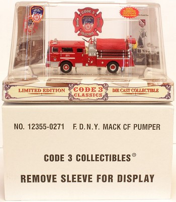 Code 3 FDNY Mack CF Pumper 271 Red (12355-0271) | eBay