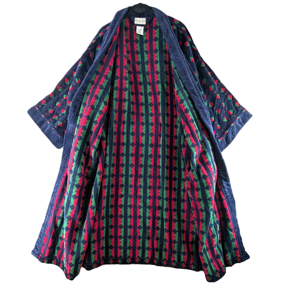 Ash Creek Trading Aztec Robe Bathrobe Belted 100% Cotton Colorful Heavy ...