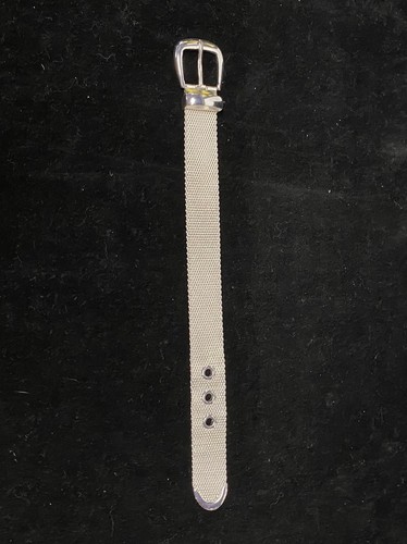 RLL Ralph Lauren Silver Tone Wide Mesh Belt Buckle Bracelet Stunning ...