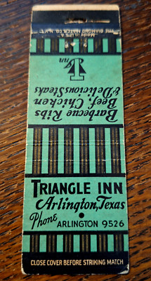 Vintage Matchbook: Triangle Inn, Arlington, TX | eBay