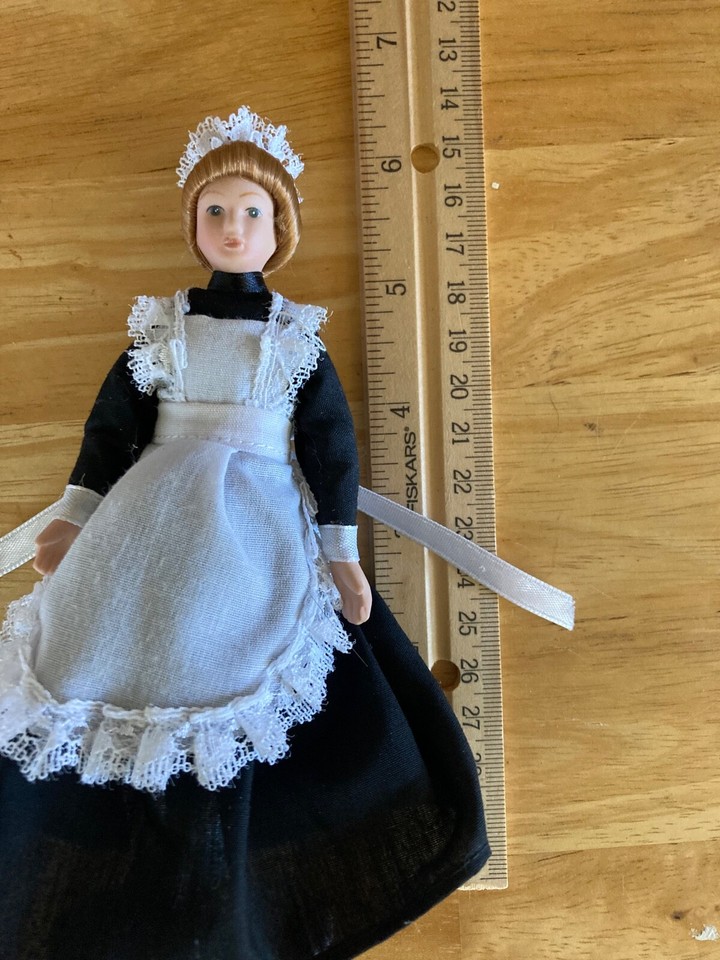 1:12 Victorian Porcelain Maid Doll with Movable Arms & Legs - Ceramic ...