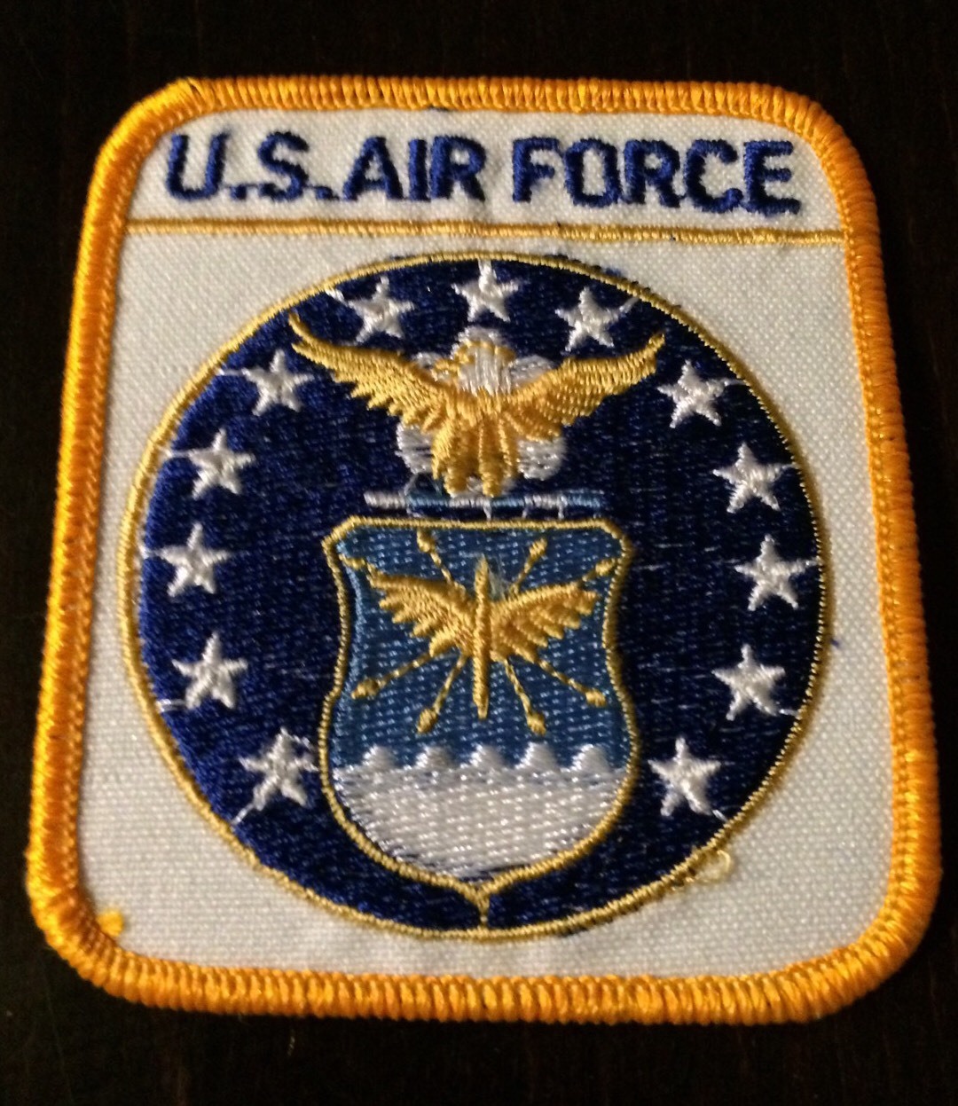VINTAGE IRON ON EMBROIDERED UNITED STATES AIR FORCE PATCH. 3 1/4"x3" | eBay