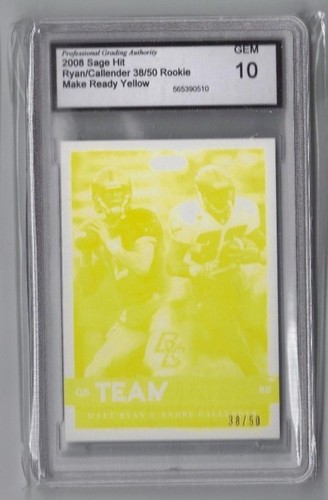 2008 SAGE HIT MATT RYAN/ANDRE CALLENDER RC #52 ,PGA 10 | eBay