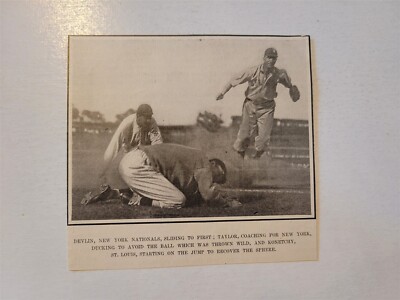Art Devlin Dummy Taylor Ed Konetchy 1908 Frank Leslie's Black Border | eBay