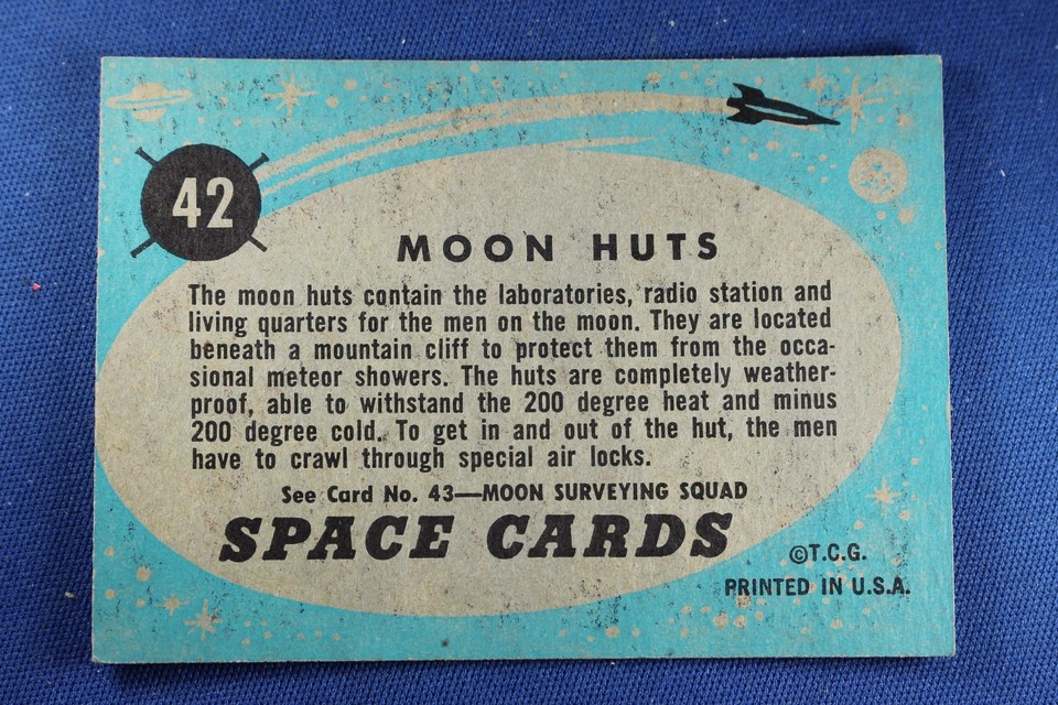 1957 Topps Space Cards - #42 Moon Huts - Excellent Condition | eBay
