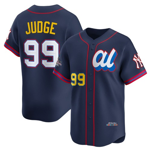 Men's #99 Judge Navy 2025 All-Star Edition Stitched Jersey Custom No ...