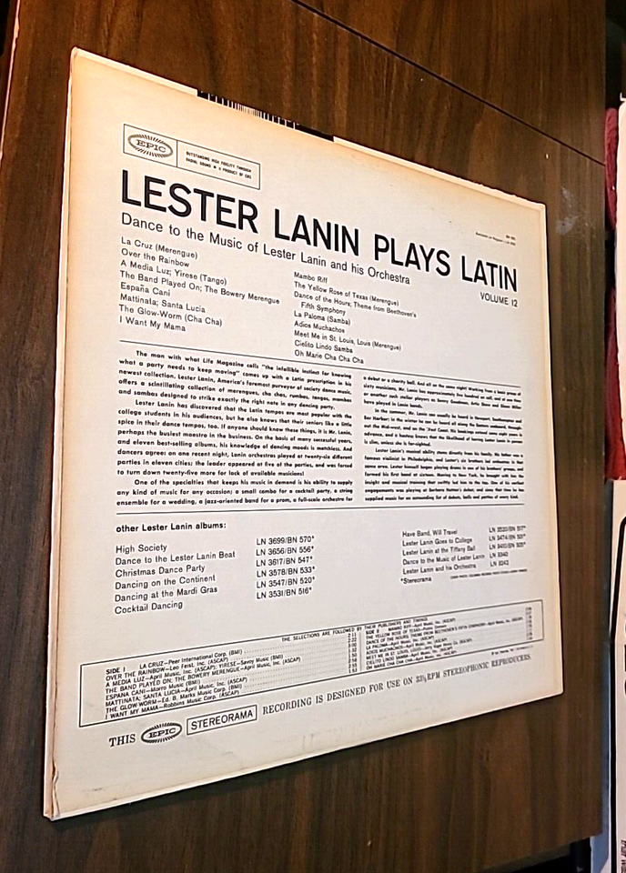 1961 Lester Lanin And His Orchestra – Lester Lanin Plays Latin Vol. 12 ...