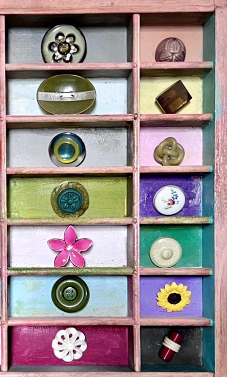 Antique Button Art Farmhouse | eBay