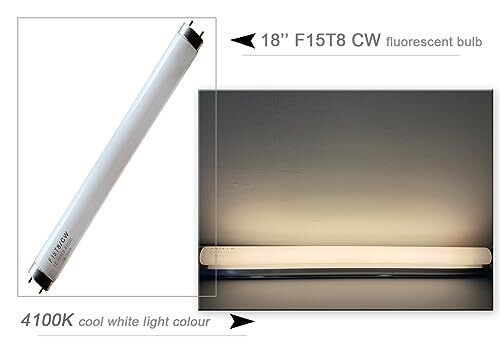 4pack 18inch F15T8-CW 15W Cool White Fluorescent Light Bulb 4100K ...