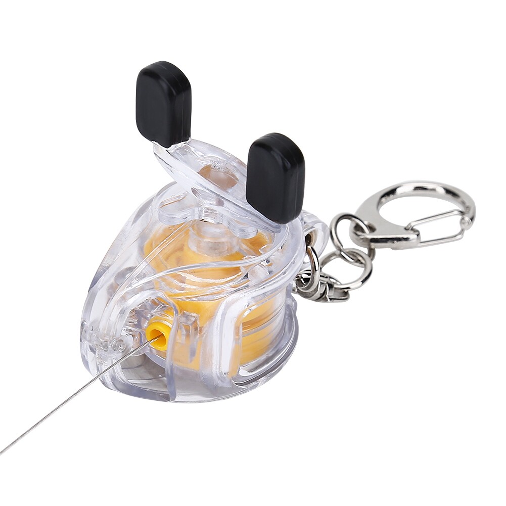 Mini Baitcasting Reel Fishing Reel Keychain Key With Retractable | eBay