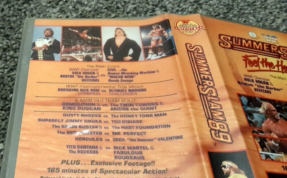 WWE WWF SUMMERSLAM 89 HULK HOGAN BRUTUS WRESTLING PAL VHS VIDEO SILVER ...