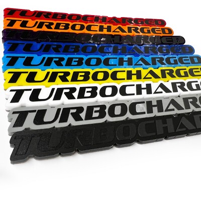 1 TURBOCHARGED Emblem fits Raptor Mustang Turbo Boosted Badge Logo ...