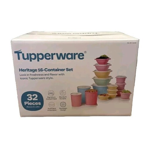 Tupperware Heritage 16 Container Set 32 Pieces NIB | eBay