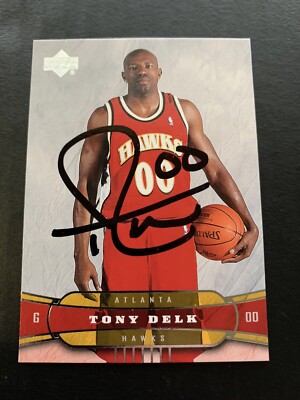 Tony Delk Signed 2004-05 Upper Deck #4 Card Atlanta Hawks Autograph COA ...