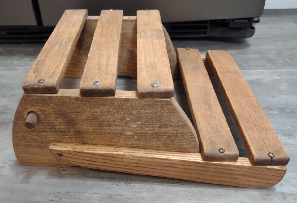 Vintage Children's Wooden Chair Step Stool Combo Sit and Stand | eBay