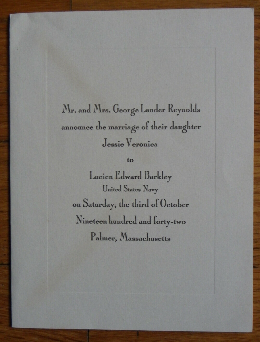 Wwii Wedding Invitations