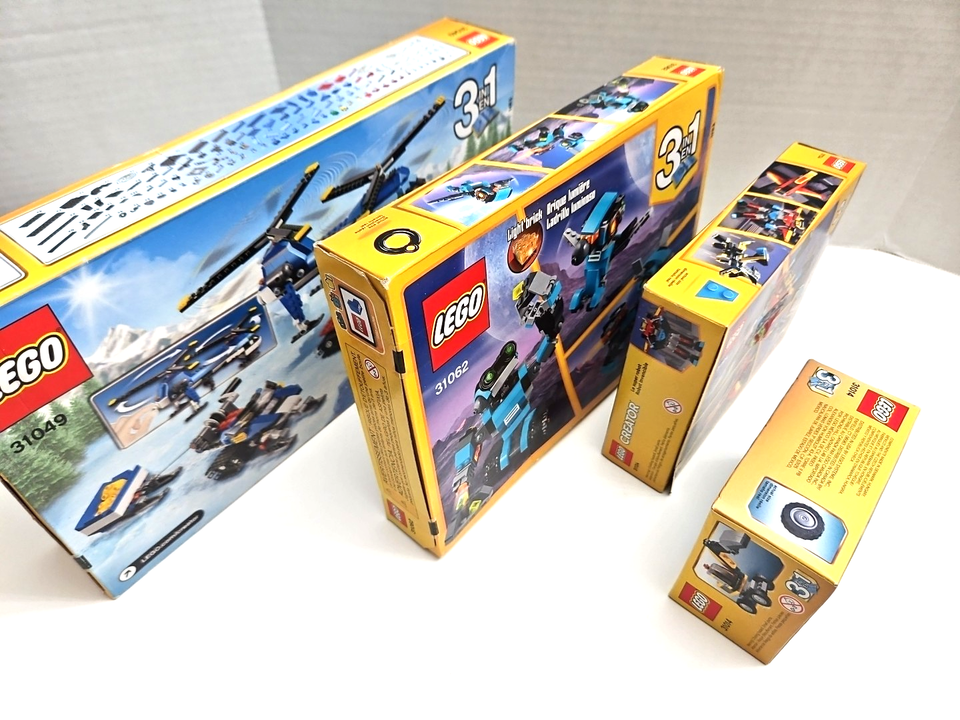 Lego Creator 3 in 1 Lot Twin Spin Helicopter Robo Explorer Super Robot ...