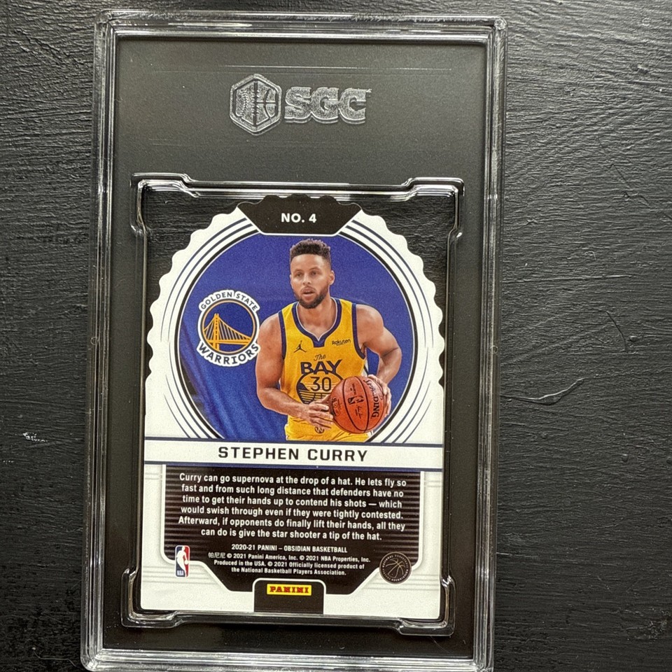 2020-21 Panini Obsidian Supernova Electric Etch Red Flood Stephen Curry ...