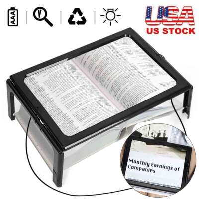 A4 Full Page 3x Magnifier Sheet Book Reading Aid Lens Large Magnifying ...