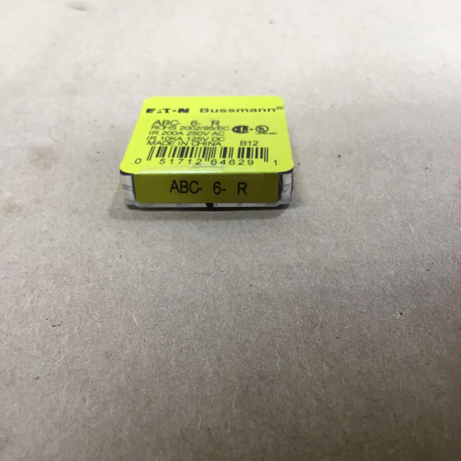 Bussmann Abc-6-R Fuse, Fast Acting, 250V Ac, 125V Dc, (1 Pack Of 5 ...