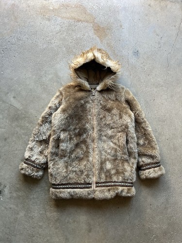 Vtg Hansa-Branta by Stearns Goose Down Winter Fur Coat Sz M Brown ...