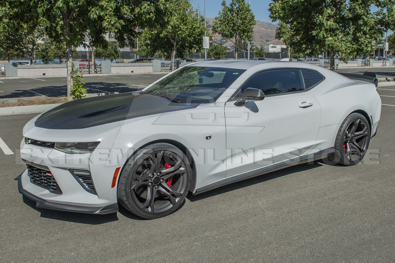 1LE Refresh Style Matte Black Side Skirts Rocker Panel For 16-Up Camaro ...